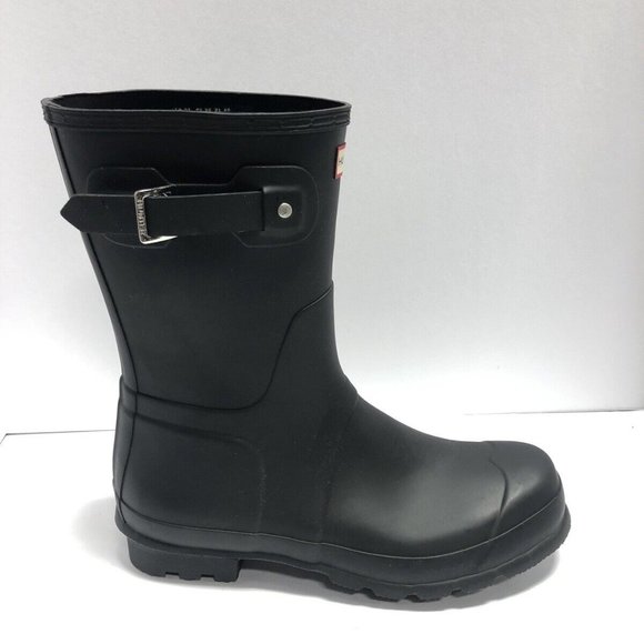 Hunter | Shoes | Hunter Mens Original Short Black Rain Boots Size 3 M ...
